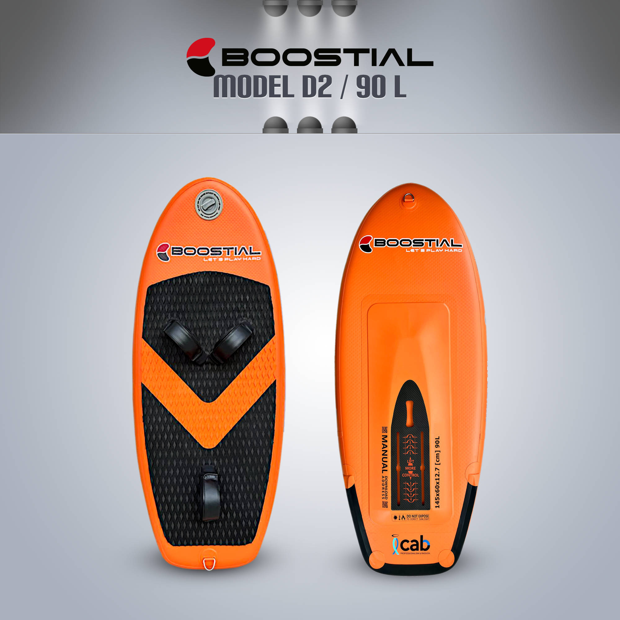 Tavola da Wing Foil Surf gonfiabile, modello D2 - 90 L - BOOSTIAL SURF ...